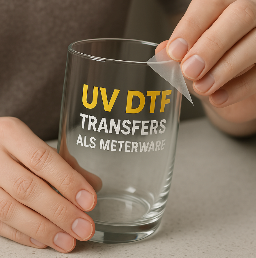 UV-DTF Transfer Rub On Aufkleber